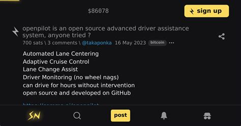 openpilot is an open source advanced driver assistance system anyone tried stacker news
