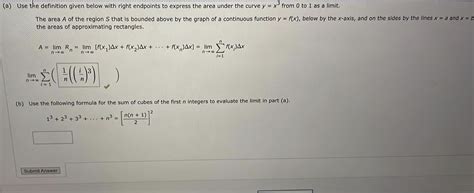 Solved Use The Definition Given Below With Right Endpoints