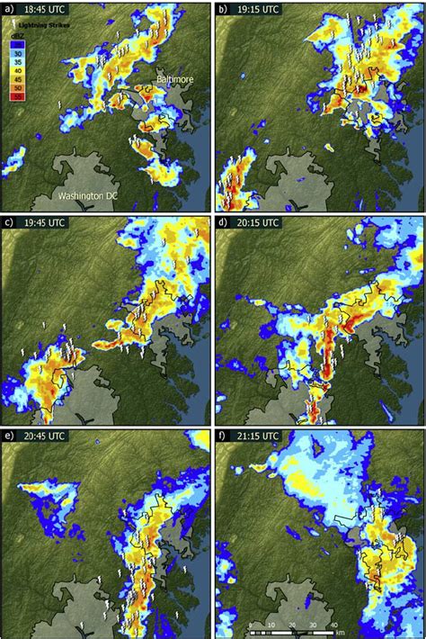 30 Min Interval Snapshots Of The Evolution Of The 7 July 2004 Storm
