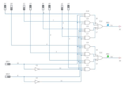 4 Input 2 Bit Multiplexer Multisim Live