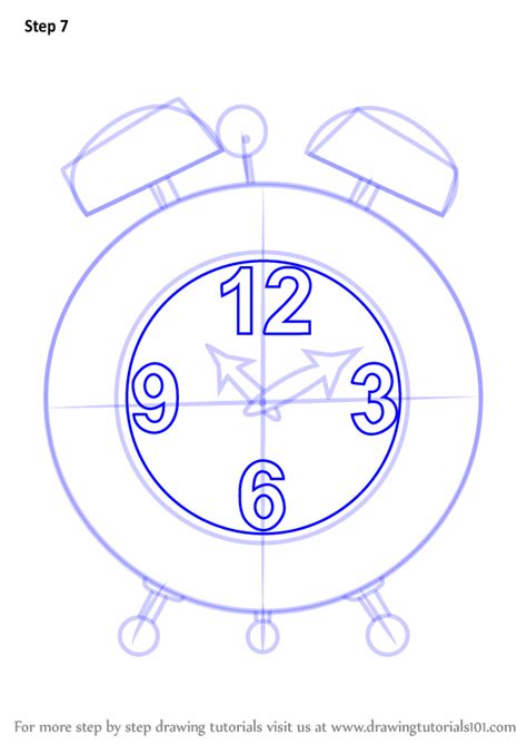 How To Draw An Alarm Clock Everyday Objects Step By Step DrawingTutorials101 Com