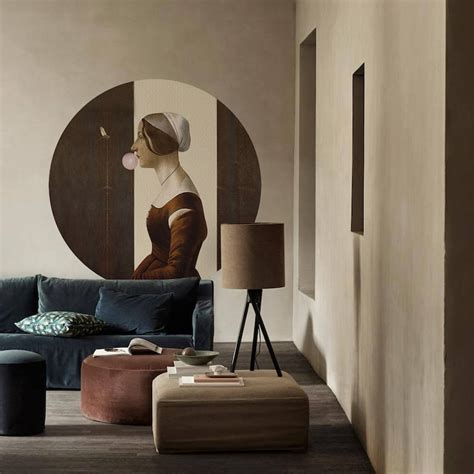 Handmaid With Bubble Gum Circle Sticker Woman And Dragonfly Etsy