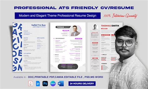 Design Professional Ats Friendly Resume By Sounakdey Fiverr
