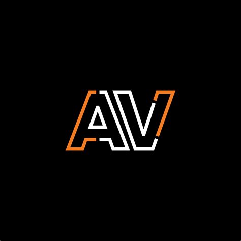 Abstract Letter Av Logo Design With Line Connection For Technology And Digital Business Company