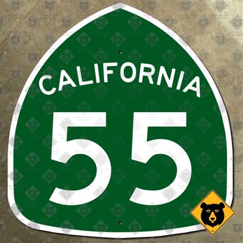 California State Route 55 Highway Marker Road Sign Orange County