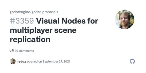 Visual Nodes For Multiplayer Scene Replication Issue Godotengine Godot Proposals Github