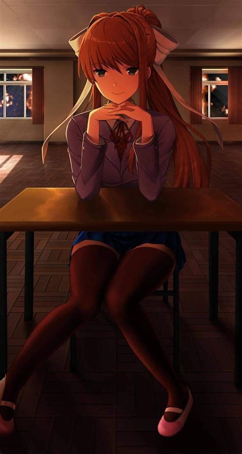 Monika Uwu Literature Club Literature Anime
