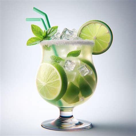 Premium Psd A Lime And Lime Drink With Ice And Ice