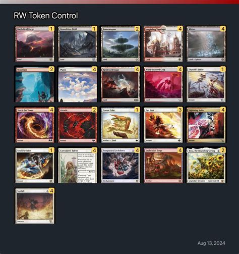 Rw Token Control Magic The Gathering Deck Magic The Gathering