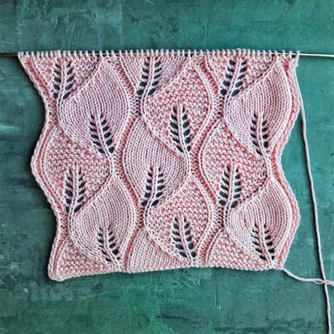 Unique Lace Leaf Knitting Stitch Knitting Kingdom