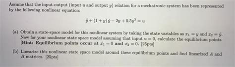 Solved Assume That The Input Output Input U And Output Y