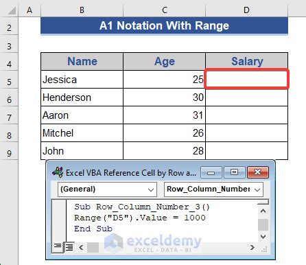 Excel Vba With Cell Reference By Row And Column Number Examples