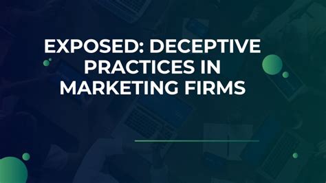 Ppt Exposed Deceptive Practices In Marketing Firms Powerpoint