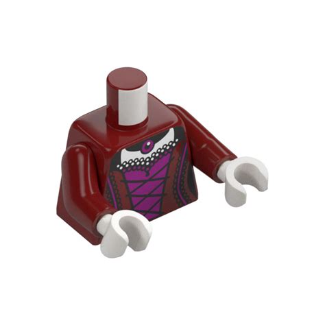 Lego Vampire With Dark Red Dress Minifig Torso 973 76382 Brick