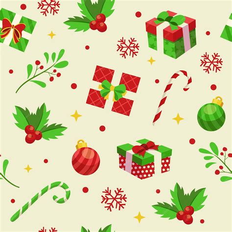 Premium Vector Chritsmas T Box Seamless Pattern