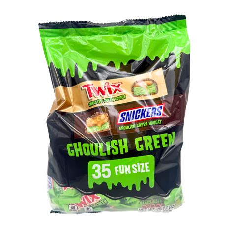 Twix And Snickers Ghoulish Green 35 Piece Asssortment Blair Candy Company