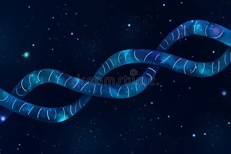 DNA Structure Digital Illustration In Space Colorful Background Neural Network AI Generated