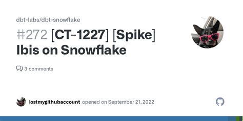 CT 1227 Spike Ibis On Snowflake Issue 272 Dbt Labs Dbt
