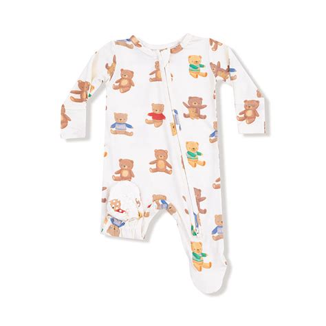 2 Way Zipper Footie Teddy Bear Collection Bumps N Bundles