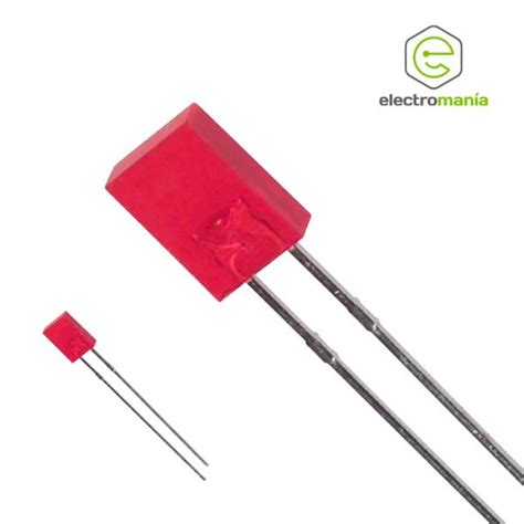 Led Rectangular Rojo 2x5x7mm Electromanía Perú