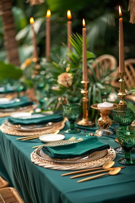 10 Stunning Green Themed Tablescapes For Every Occasion Green Table