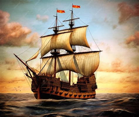 Premium Ai Image A Historical Representation Of The Mayflower Ship