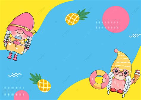 Summer Pineapple Cute Girl Background Cute Pineapple Summer