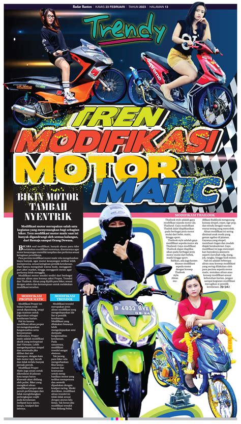 Tren Modifikasi Motor Matic Radarbanten Co Id