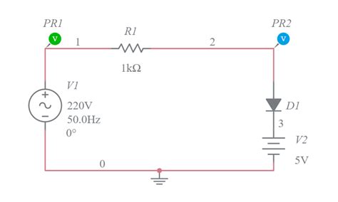 Parallel Positive Clipper With Biasing Multisim Live