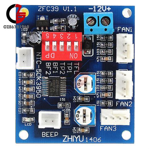12V Temperature Regulator PWM Fan Speed Controller High Temp Alarm 5V Buzzer EBay