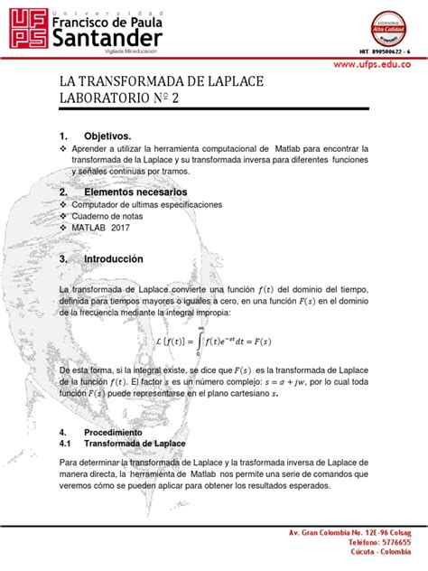 Lab N°2 Transformada De Laplace V9 Pdf