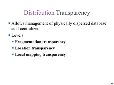 Distributed Database Management Systems Ppt