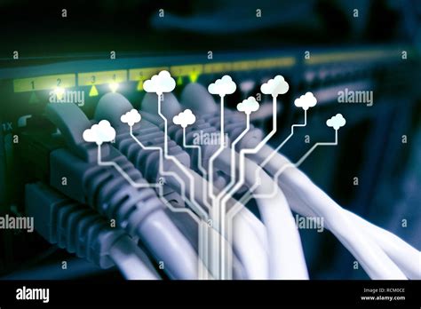 Cloud Technology Networking Data Storage Internet Concept Stock