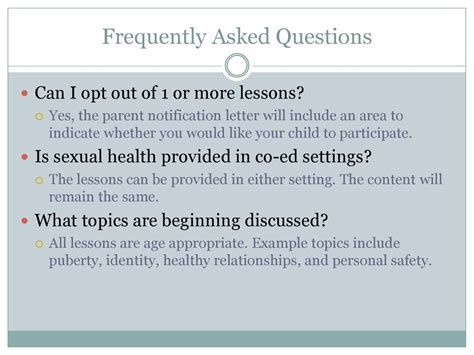 Comprehensive Sexual Health Informational Session Ppt Download