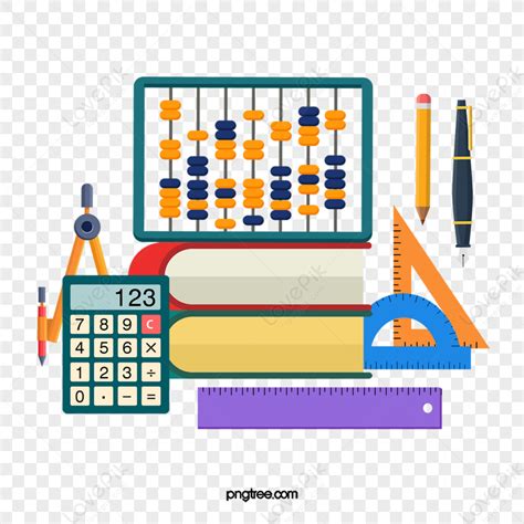 Pencil Compass Compass Calculator Ruler Abacus Mathematical Elements