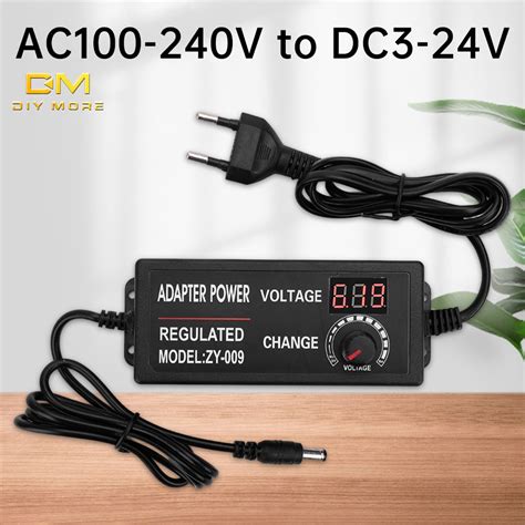 DIYMORE AC V To DC V V V V V V V V A A Adjustable Voltage Power Adapter High Power