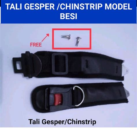 Jual Tali Gesper Chinstrip Helm Model Besi Universal Untuk Segala Helm Gesper Buaya Kab