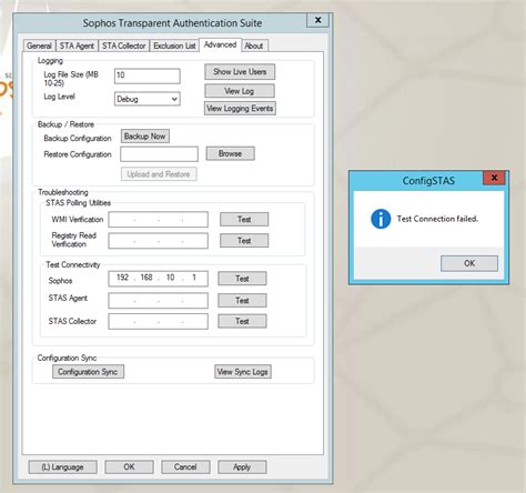 Stas Test Connection Failed Discussions Sophos Firewall Sophos