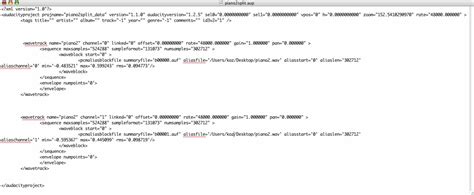 aup file format information audio processing audacity forum