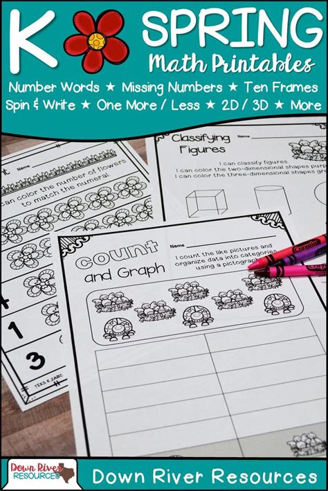 Kindergarten Spring Math No Prep Printables For Distance Learning Teks