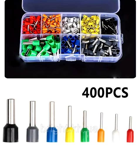 Набор кабельных наконечников гильзы трубчатые обжимные клеммы 0 5 4 0 мм 400 шт Id 2418421924
