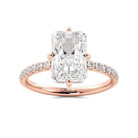 Radiant Cut Compass Prongs Engagement Ring
