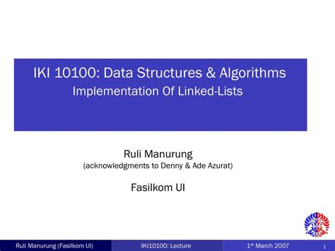 PPT Implementation Of Linked Lists PowerPoint Presentation Free Download ID