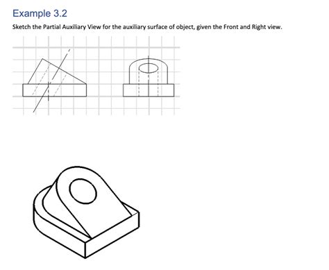 Solved Sketch The Full Section View Replacing Front View Of Chegg