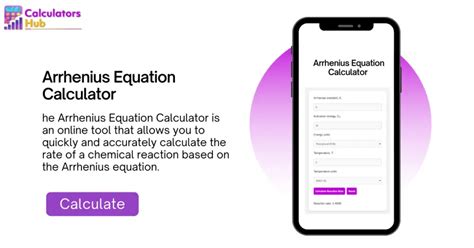 Arrhenius Equation Calculator Fast And Accurate
