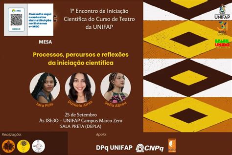 Curso De Teatro Realiza Primeiro Encontro De Iniciação Científica Unifap