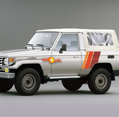 Land Cruiser Retro Stripes Vintage Decal Sticker Graphic Side Bed