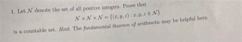 solved 1 let n denote the set of all positive integers