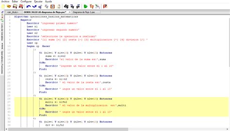 PROGRAMAS EN PSEUDOCÓDIGO EN PSEINT