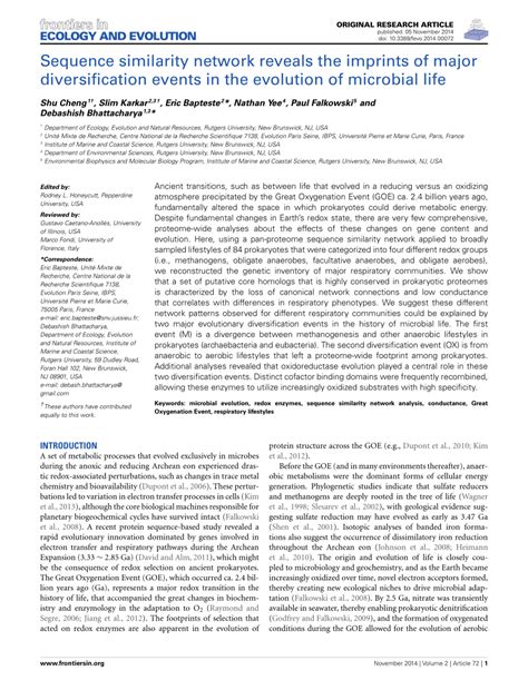 Pdf Sequence Similarity Network Reveals The Imprints Of Major